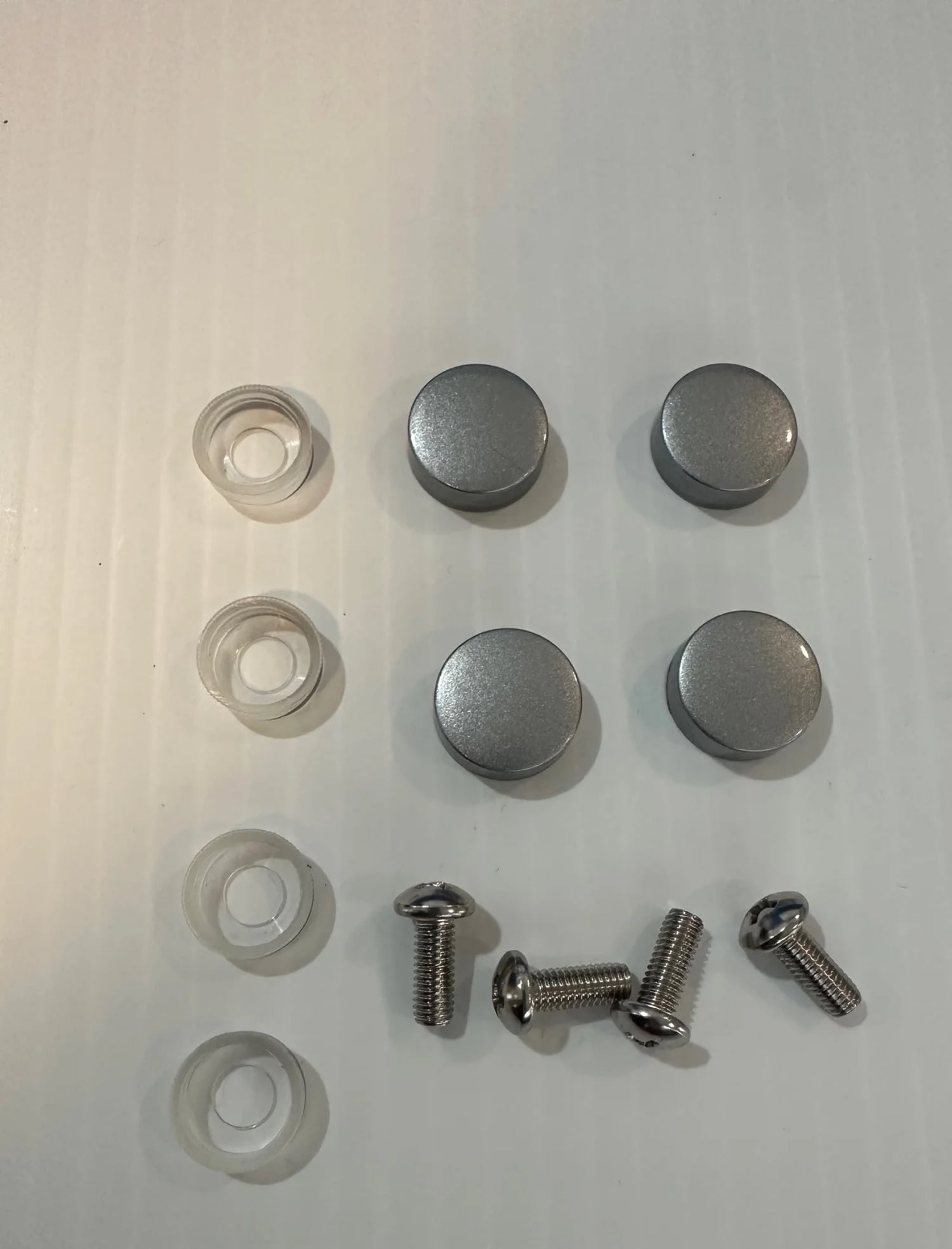 Tesla Model S, X, 3 License Plate Screw Cap Cover Kit, Painted Factory ...