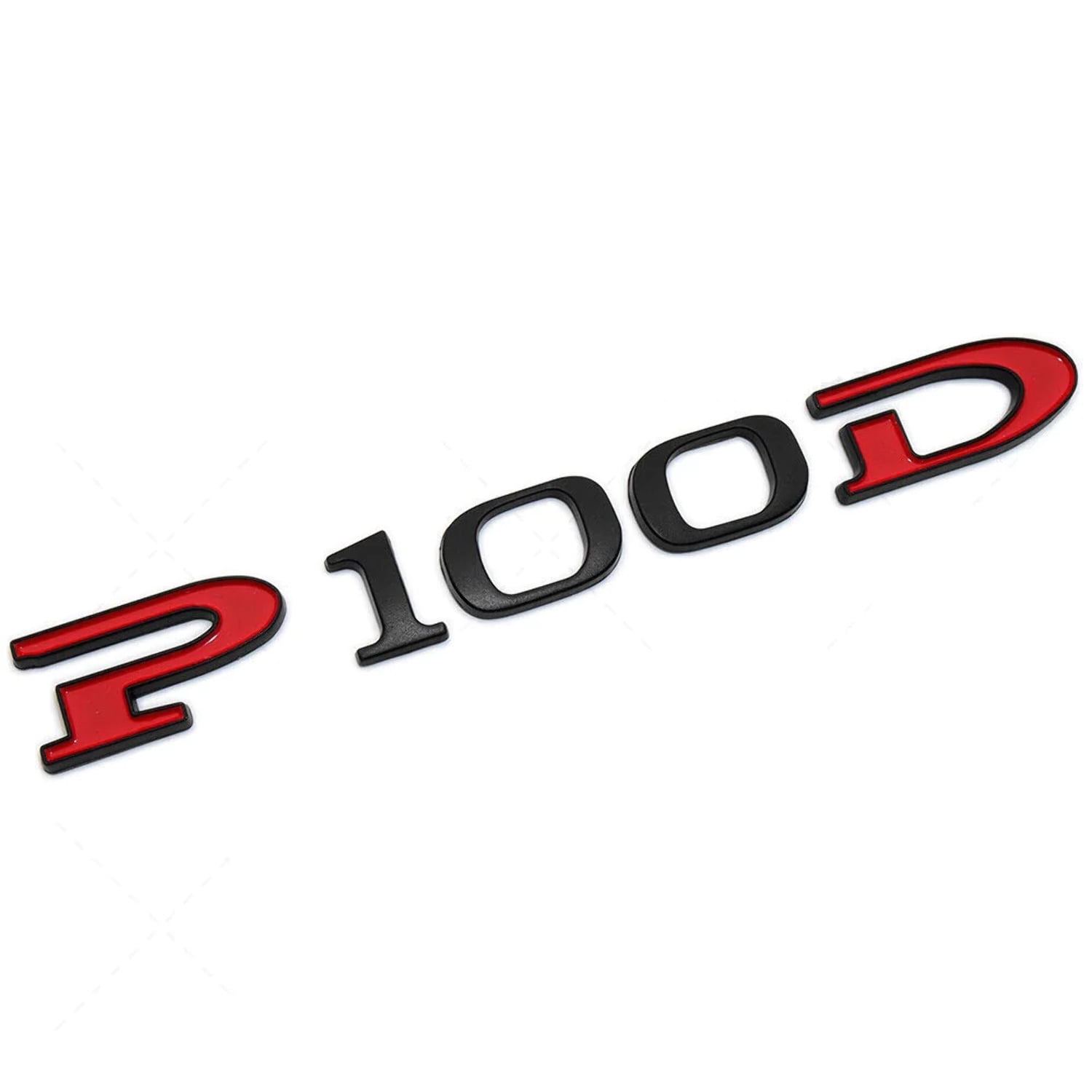 Tesla Model S, X, Red / Black P100D Letter Emblem, 3D Metal - Walmart.com