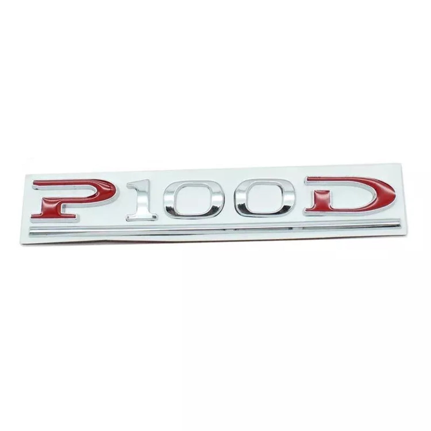 Tesla Model S, X, Silver / Red P100D Letter Emblem, 3D Metal - Walmart.com
