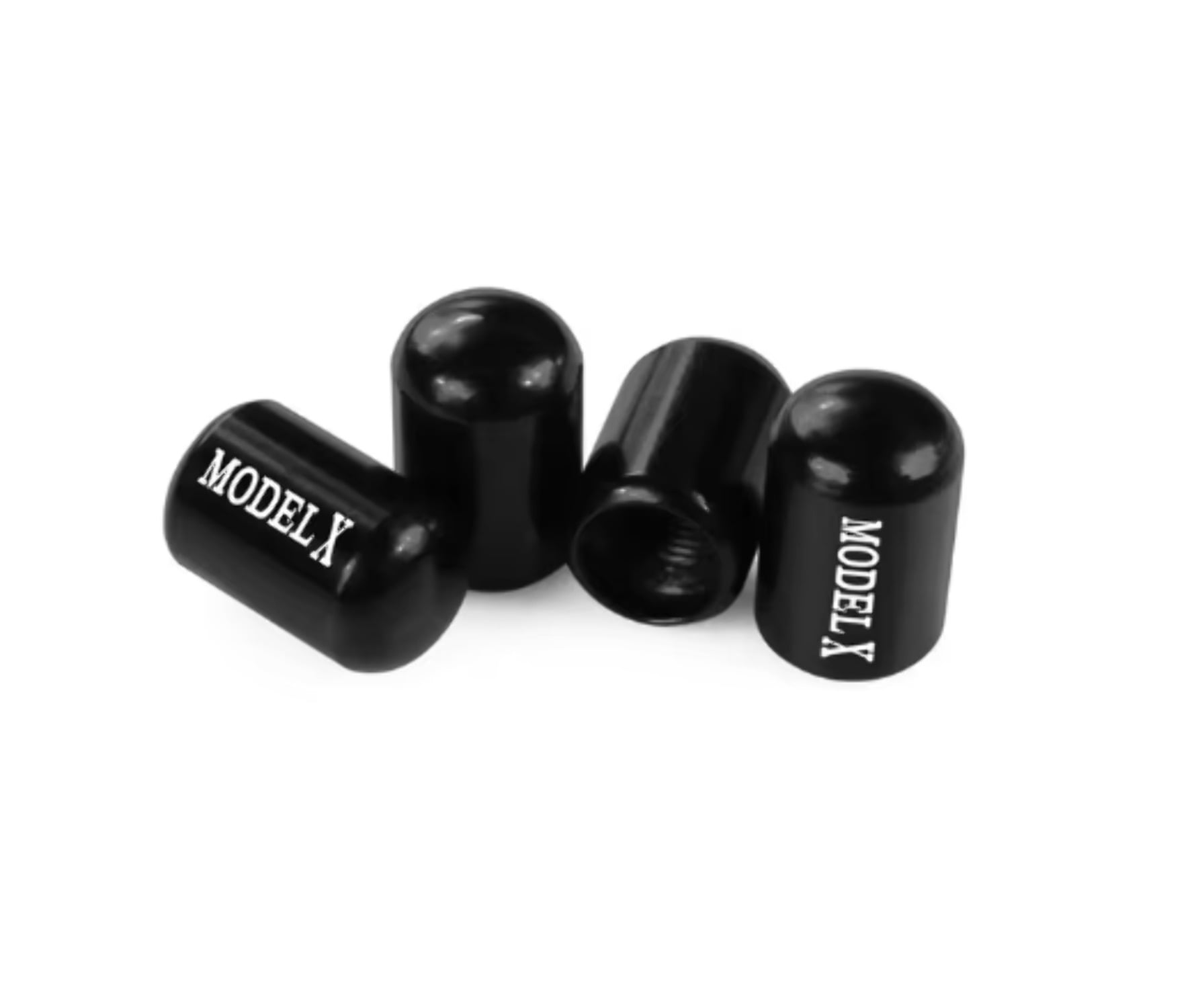 Tesla Model X, Black Valve Stem Caps, Aluminum, 2016-2024 - Walmart.com