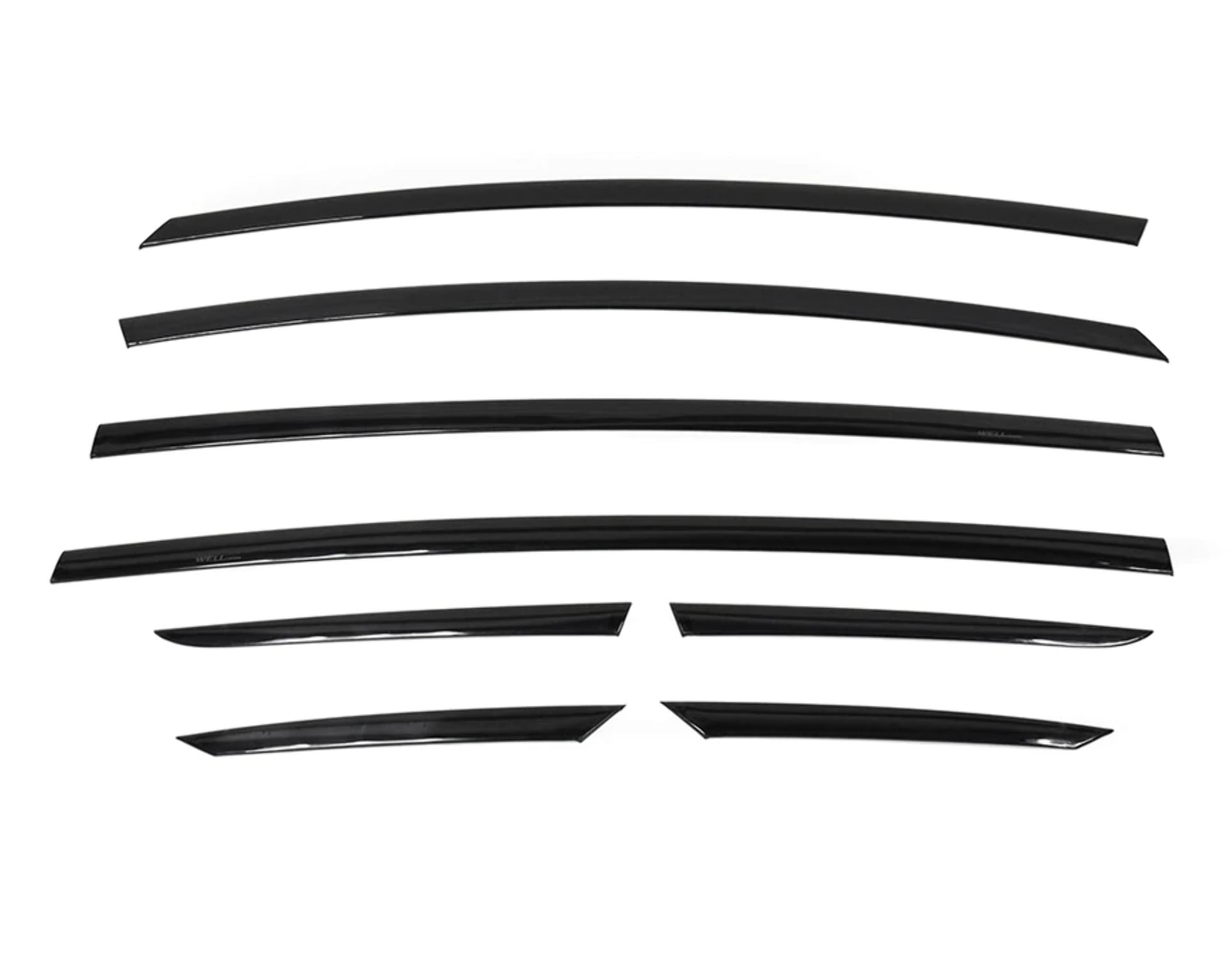 Tesla Model X Side Window Deflectors, Smoke, Premium Series, 2016-2023 ...