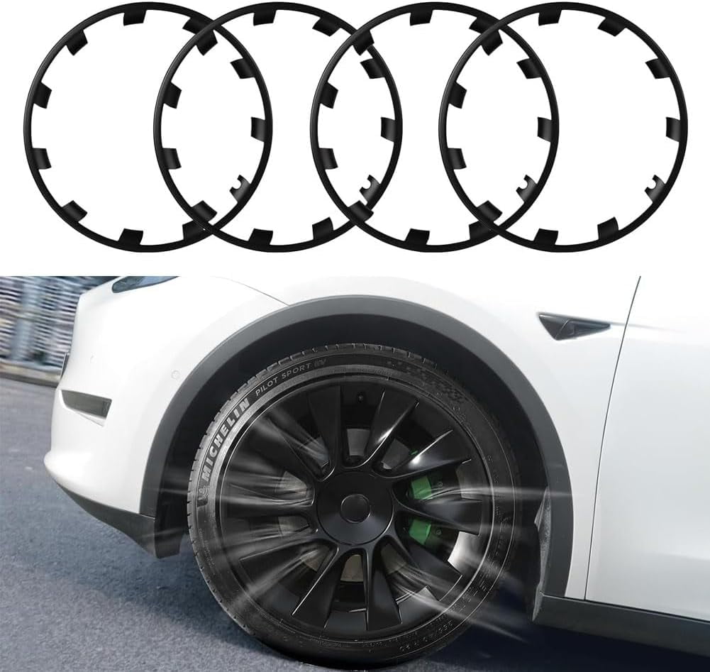 For Tesla Model Y 21 Inches Wheel Rim Protector Rim, 4 PCS ABS Rim ...