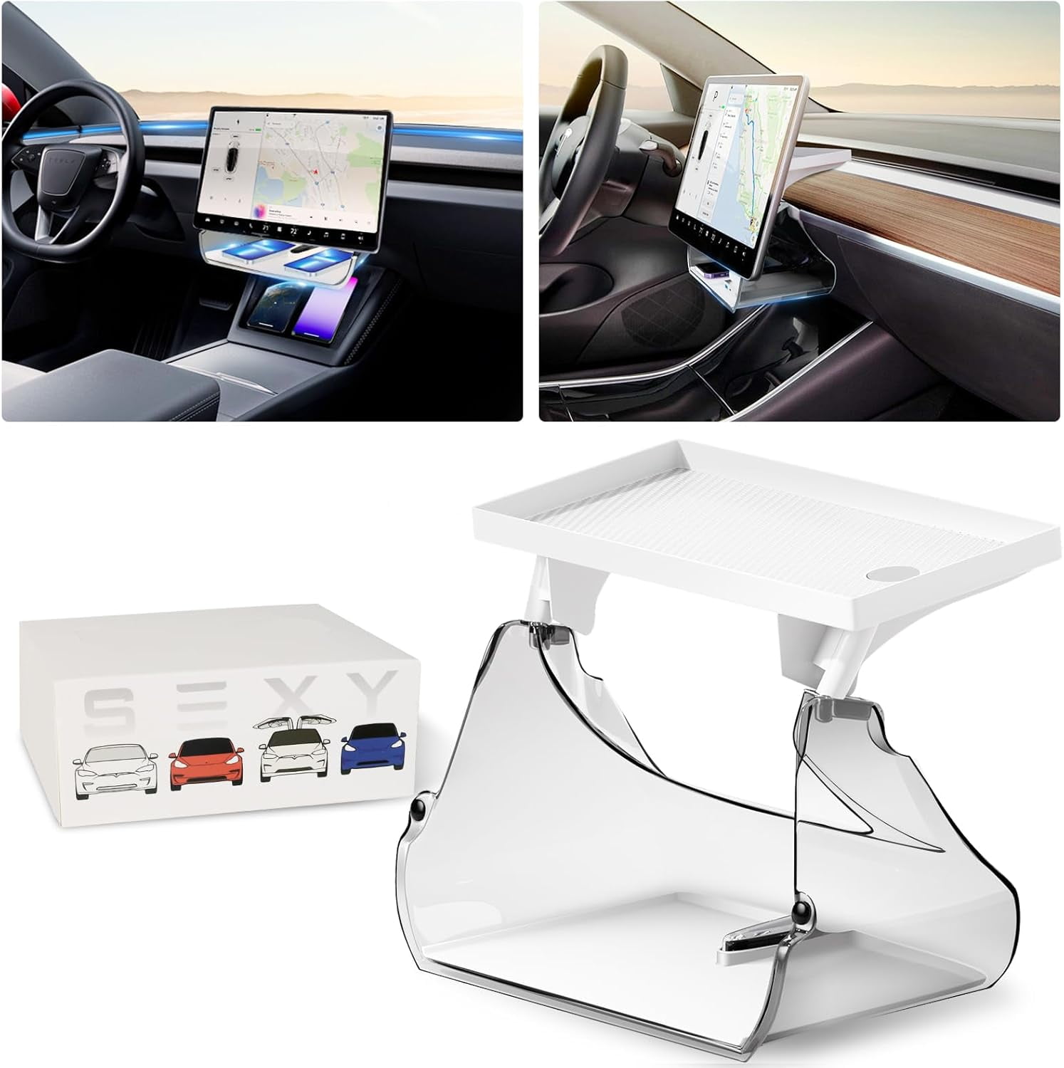 for Tesla Model Y/3 Center Console Organizer Tray ,Computer Screen Tray ...