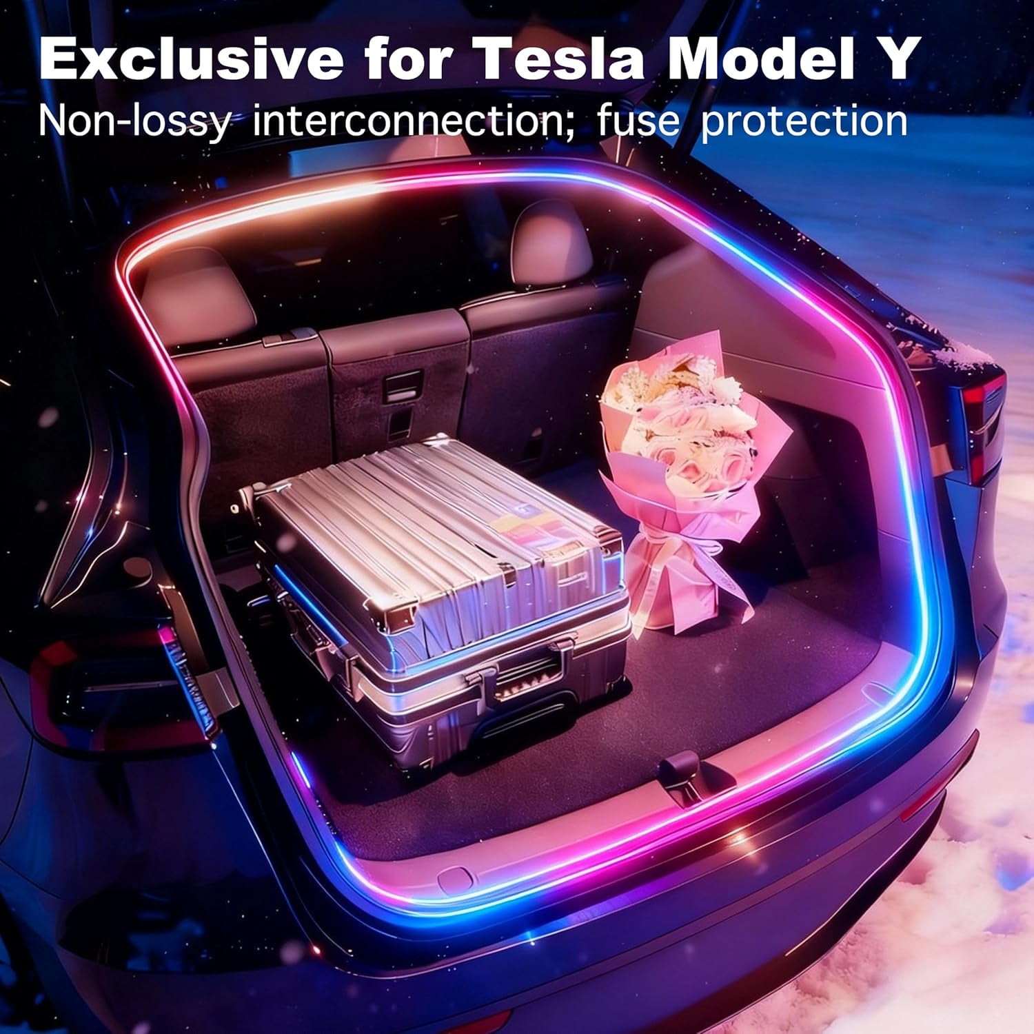 Tesla Model Y & Juniper Trunk LED Neon Strips, 2021-2026 – Waterproof ...