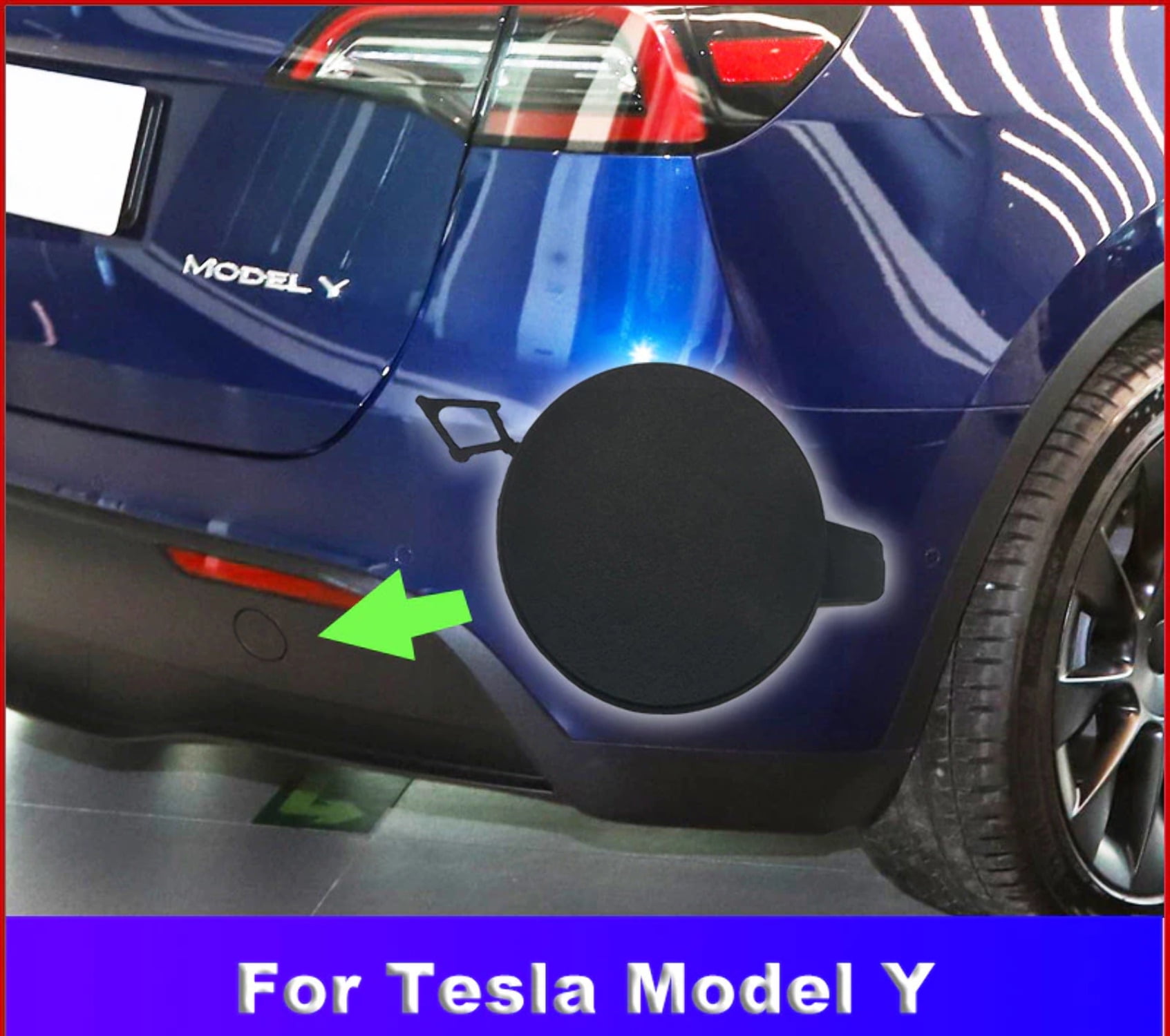 Tesla Model Y Rear Bumper Tow Hook Cover Cap, 2020-2024 - Walmart.com