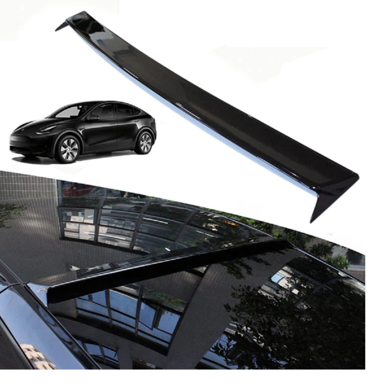 Tesla Model Y Rear Roof Spoiler, Wing, ABS Gloss Black, 2020-2024 ...