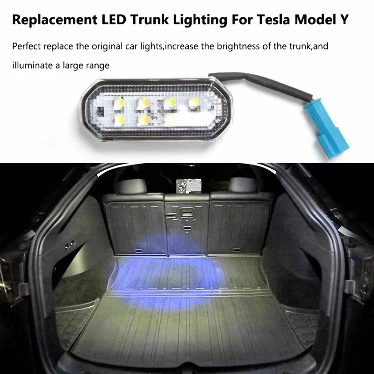 Tesla Model Y Rear Trunk Luggage Light, Super-Bright 8 LED Replacement ...