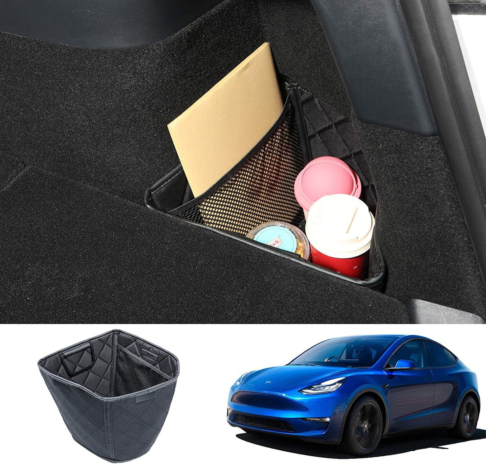 Tesla Model Y Rear Trunk Storage Pocket Organizers, Pair, 2020-2024 ...