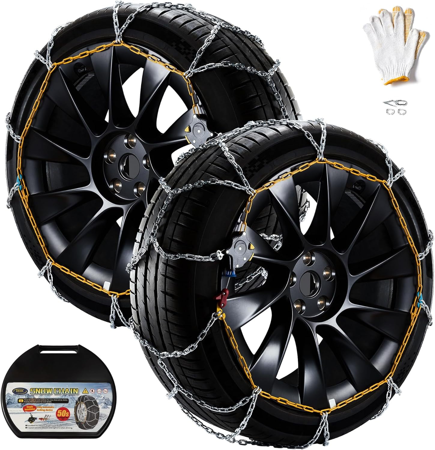 for Tesla Model Y Snow Chains, Tire Chains for Cars, SUVs and Light ...