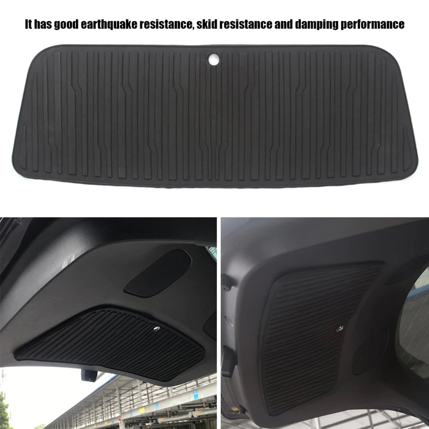 Tesla Model Y Tailgate Trunk Lid Protection Mat, Black TPE, Custom Fit ...