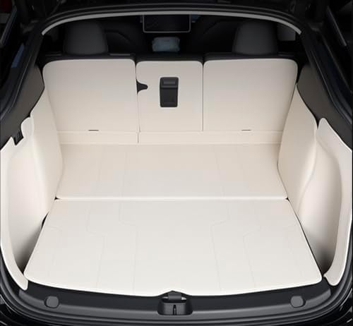 Tesla Model Y Trunk Mat Custom Fit Liner White Tesla Y 5-Seater 2019 ...