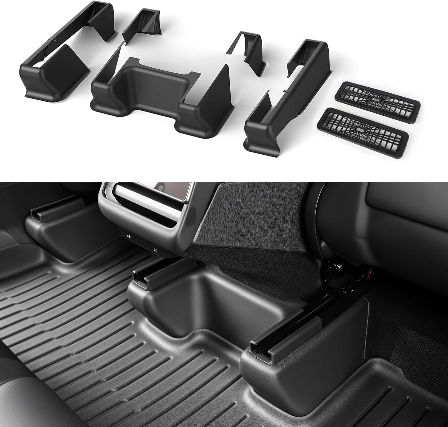 for Tesla New Model Y Underseat Protector Seat Track Covers Protection ...