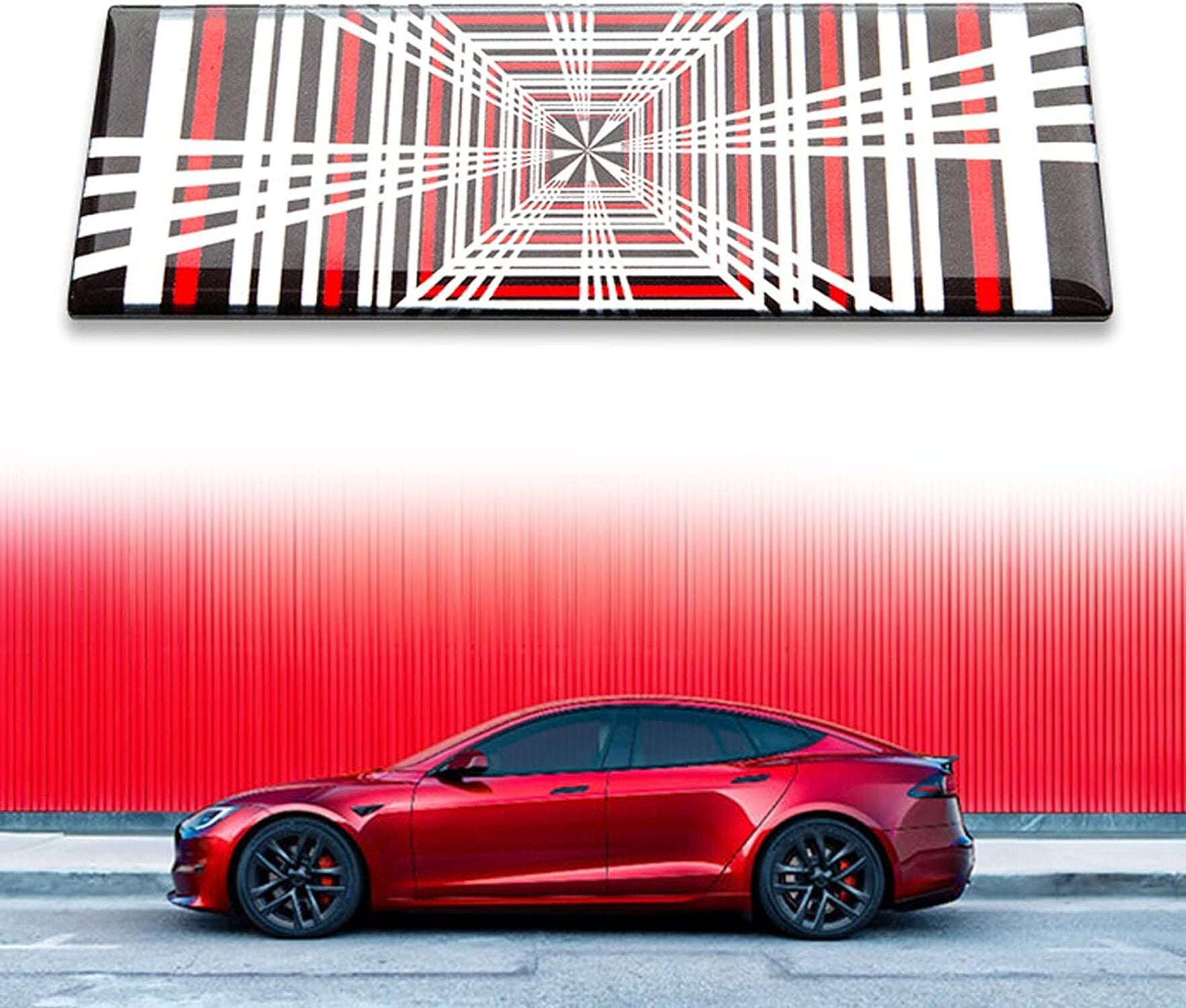 Tesla Plaid Emblem Badge Sticker, 3D Aluminum - Walmart.com