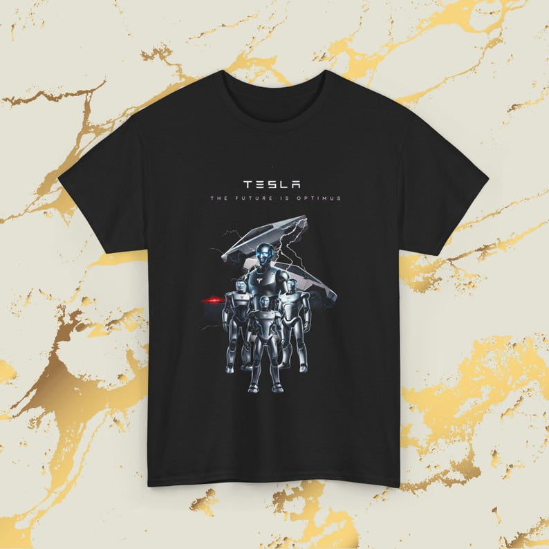 Tesla Robot Shirt, Future of AI,Elon Musk , Tech Revolution Apparel ...