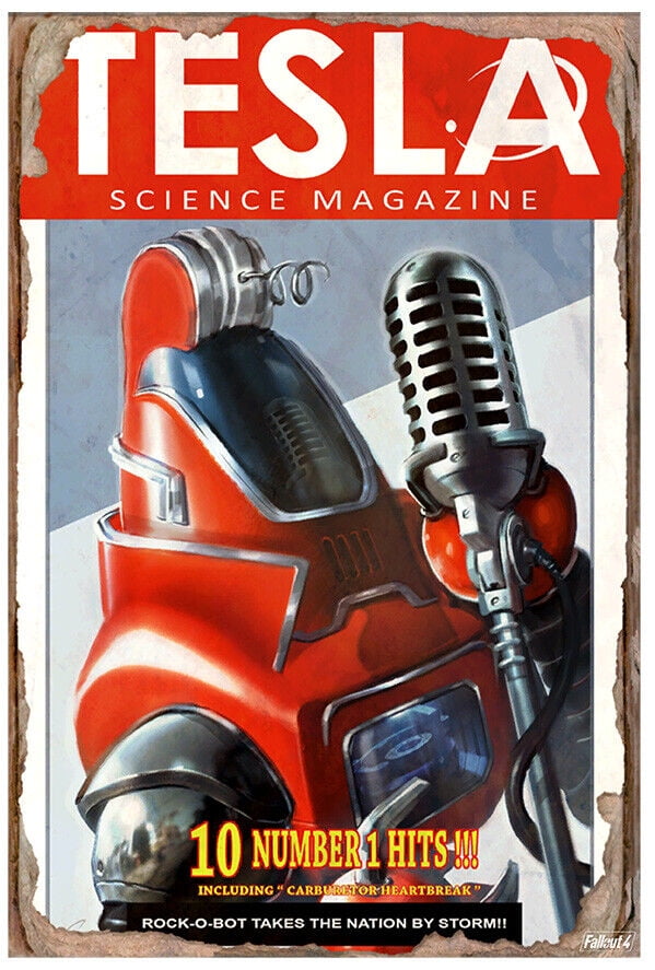 Tesla Science Journal - Rock-O-Bot - Fallout 4 Poster (8x12Inches ...