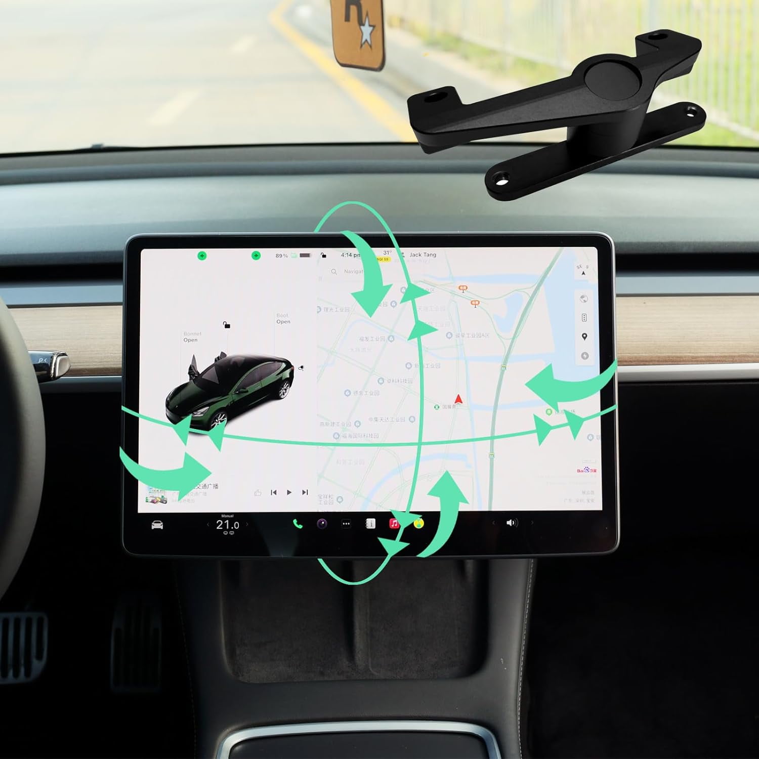 Tesla Screen Swivel Mount Tesla Model 3 Aluminium Alloy Navigation ...