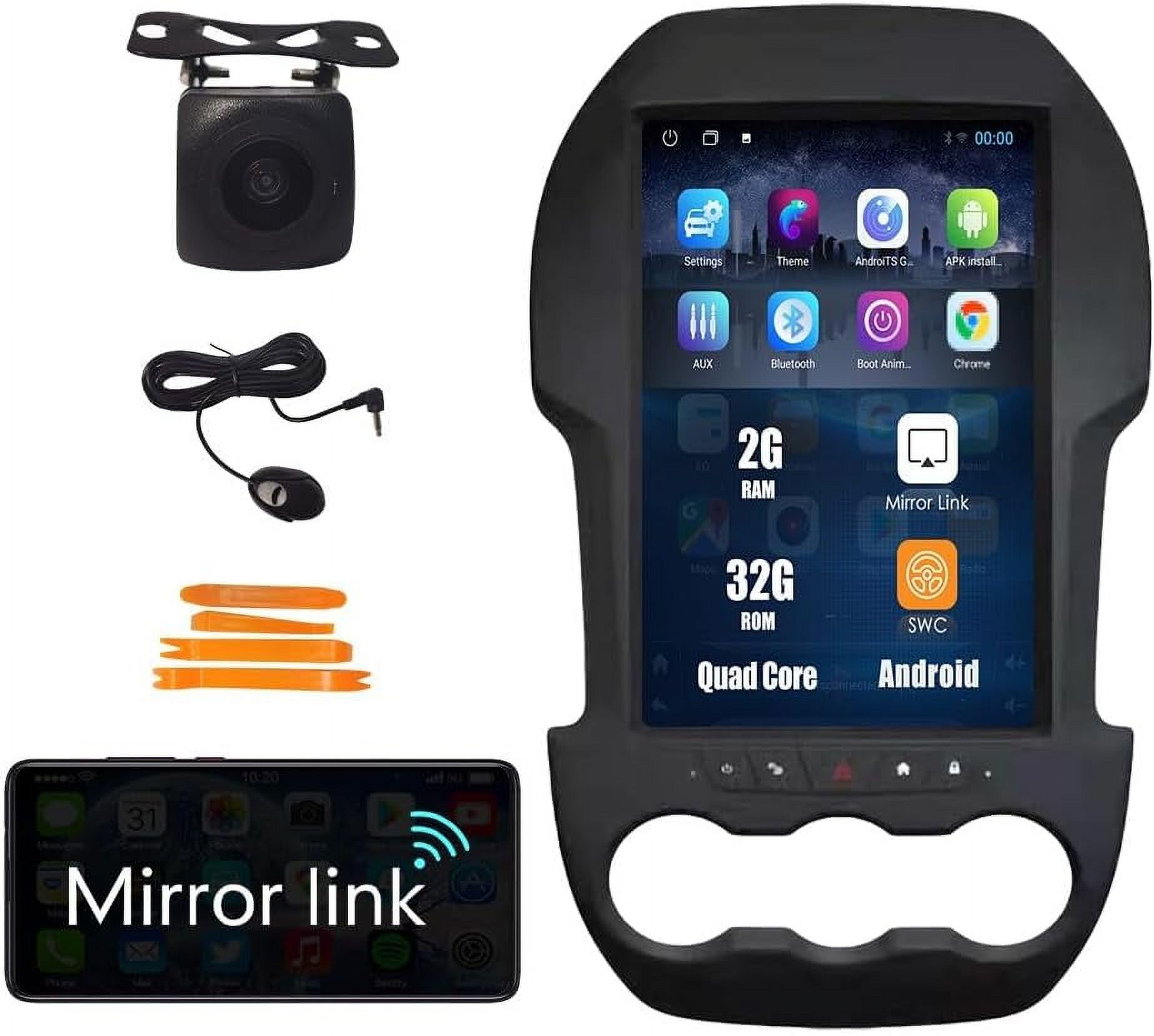 Tesla Style Car Android Navigation Stereo GPS Radio Camera Display 12.1 ...