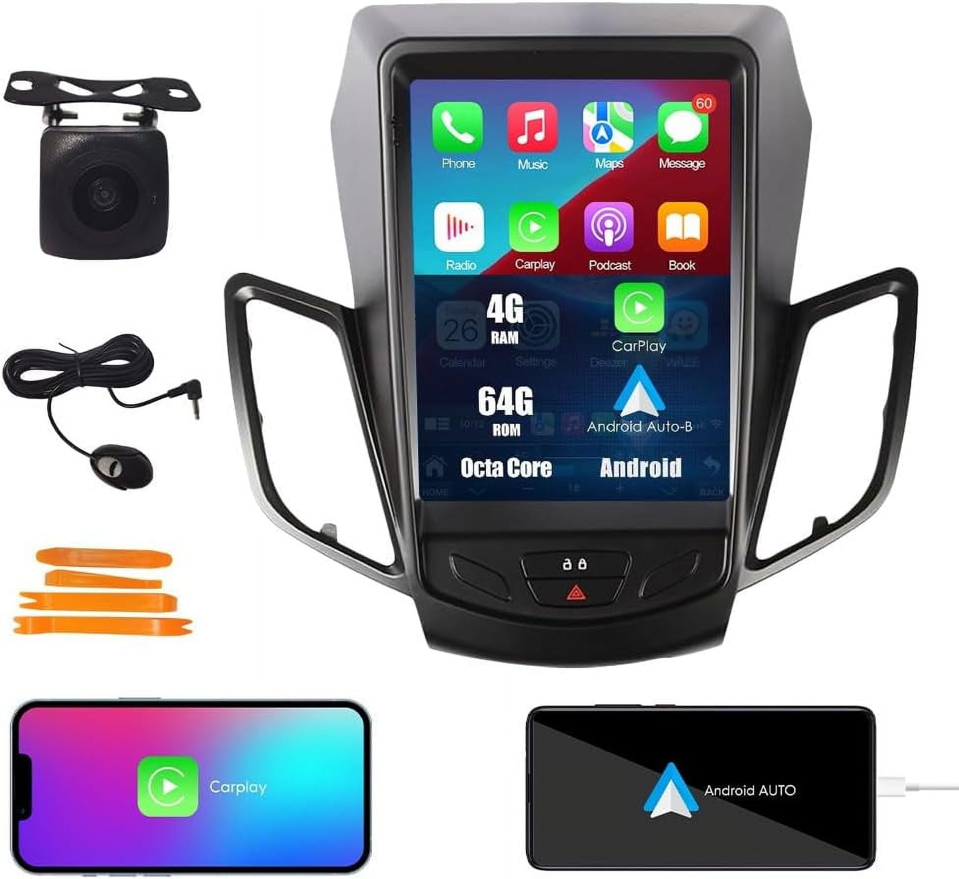 Tesla Style Car CarPlay Android Auto Navigation Stereo GPS Radio ...