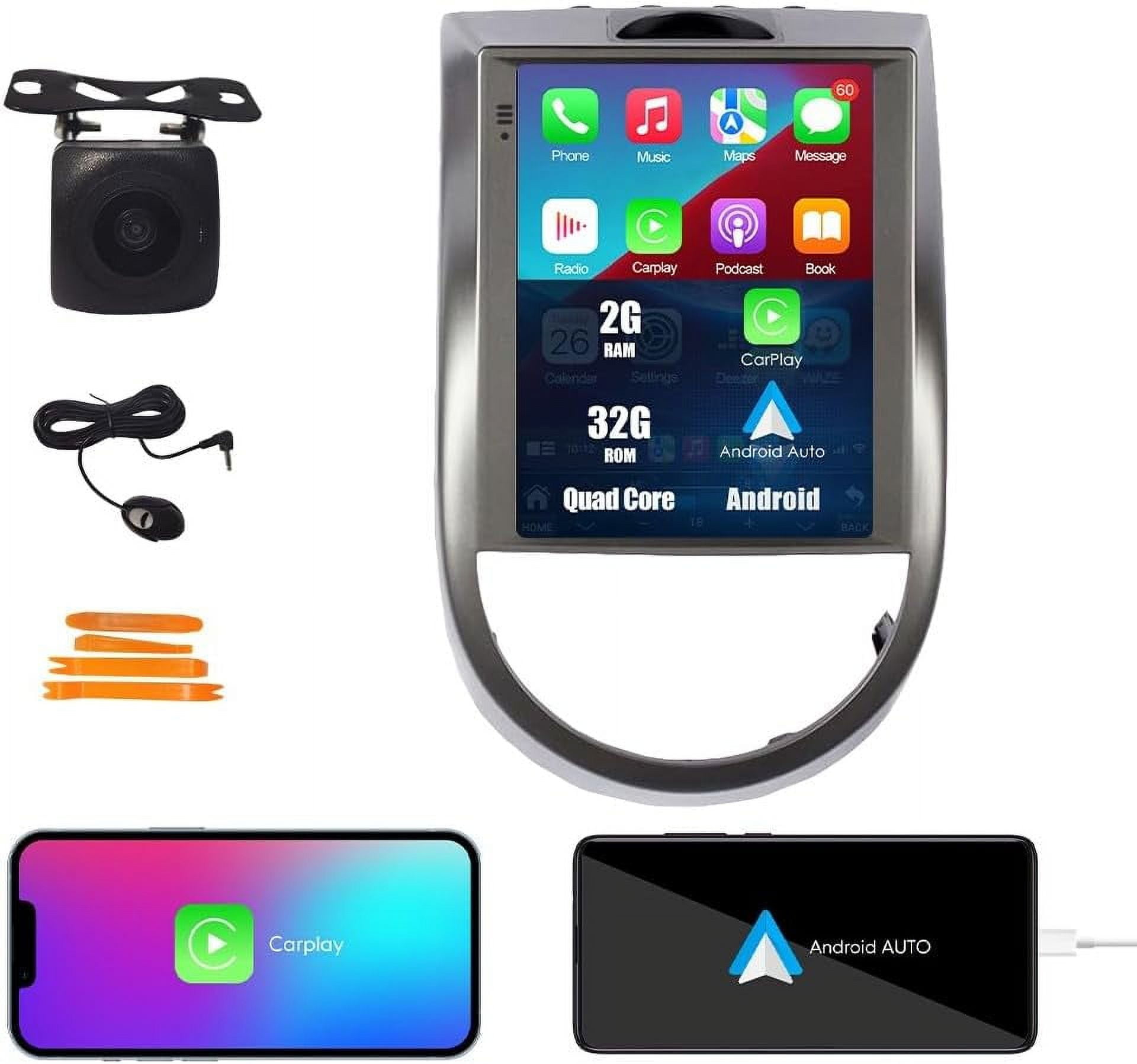 Tesla Style Car CarPlay Android Auto Navigation Stereo GPS Radio ...