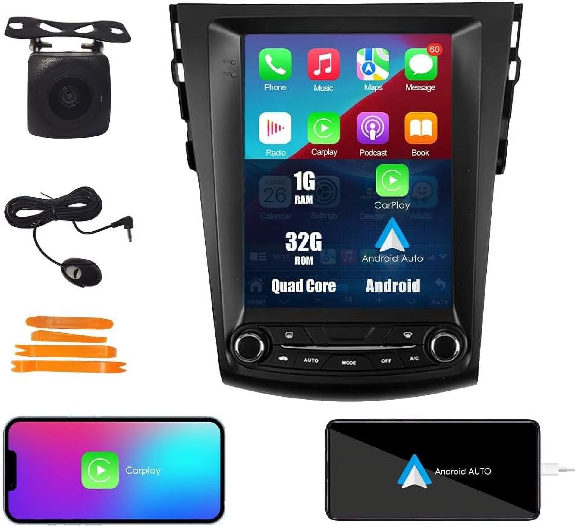 Tesla Style Car CarPlay Android Auto Navigation Stereo GPS Radio ...