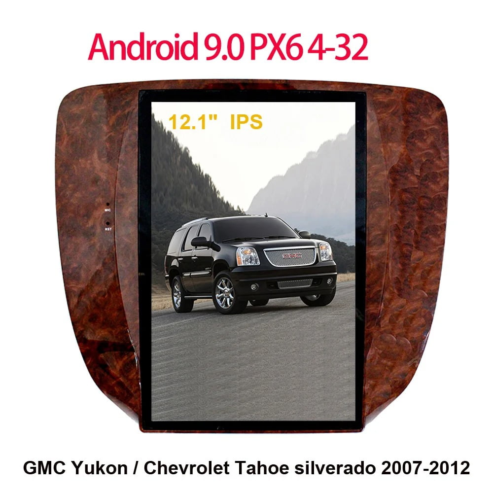 Tesla Style Screen Android 9.0 4G+32G Car GPS Navigation For GMC Yukon ...