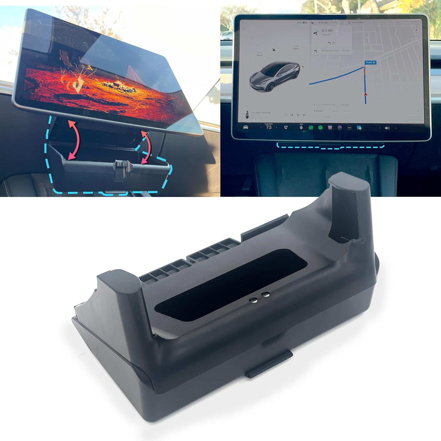 Tesla Sunglass Holder for Tesla Model 3 and Model Y with Extra Under ...