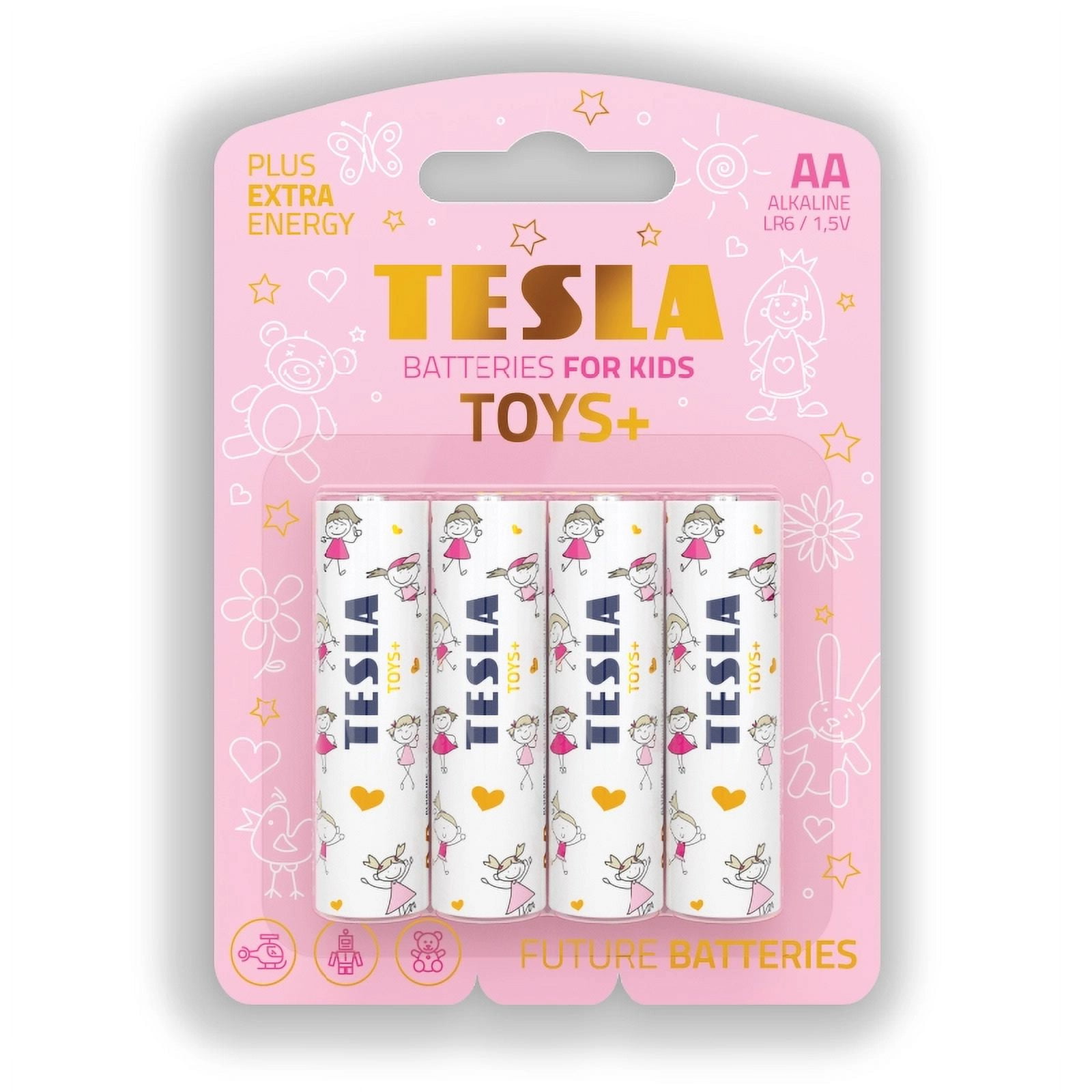Tesla Toys+ Batteries for Girls, AA Maximum Power Alkaline Batteries ...