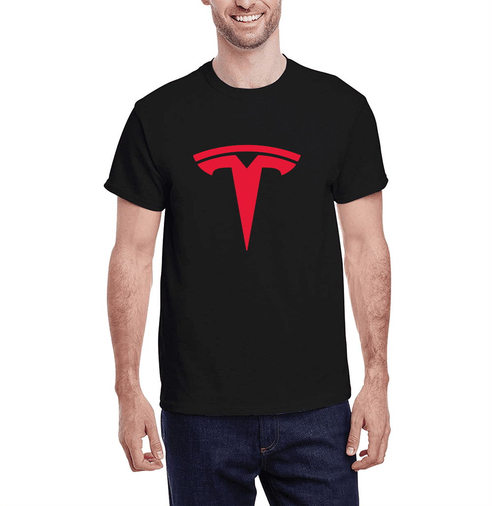 Tesla logo cool klassisk bil g?va t-shirt vit - Walmart.com
