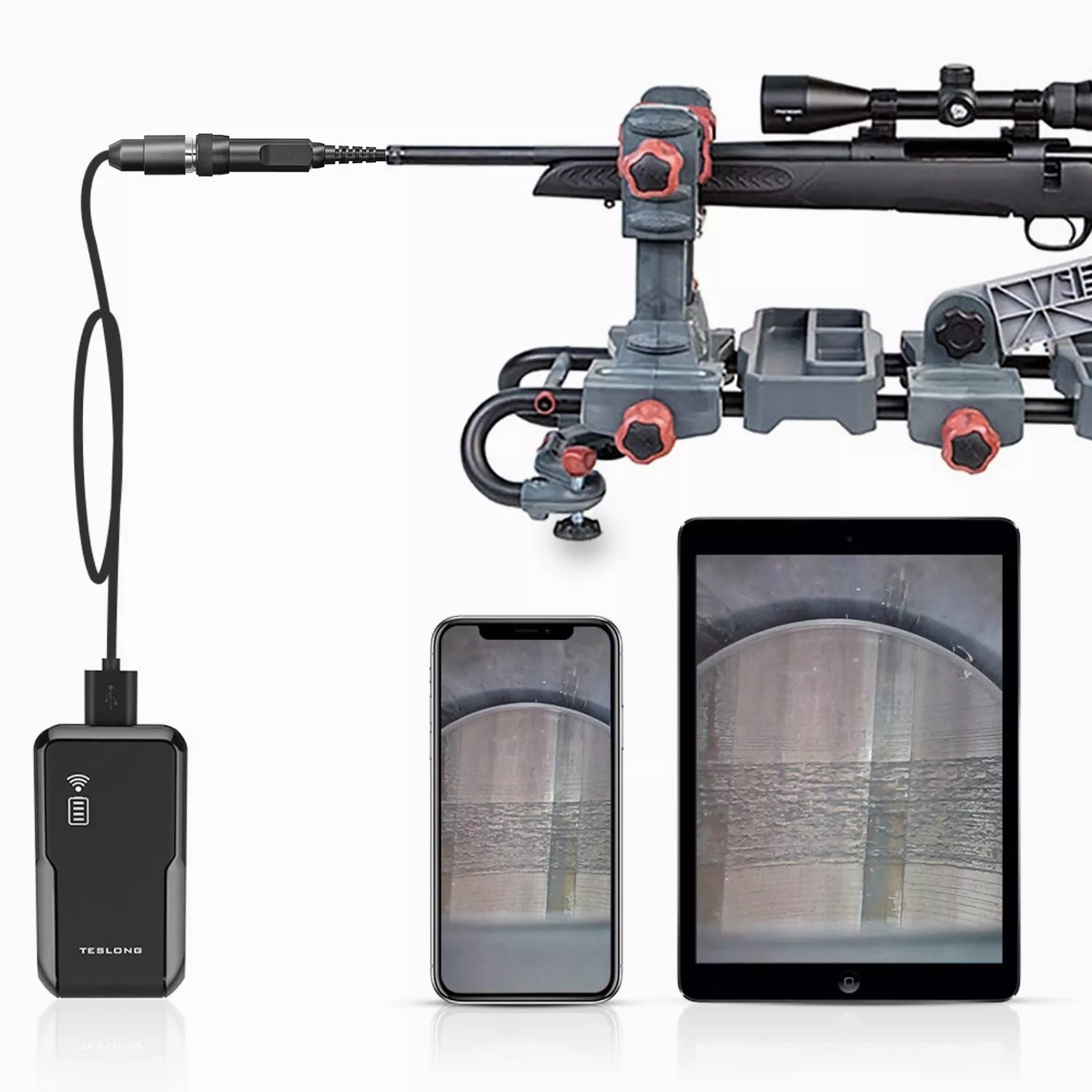 Teslong 45in Flexible Rifle Borescope w/Wi-Fi Adaptor, Black - Walmart.com