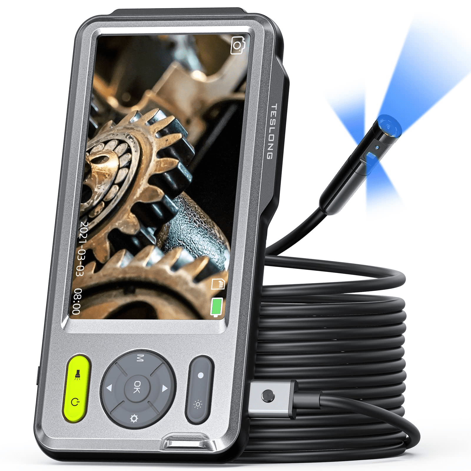 Teslong Borescope Inspection Triple Lens Camera IPS Screen, Light ...