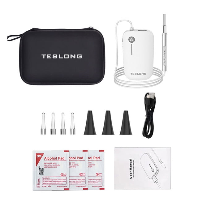 Teslong wireless hd ear endoscope 3.9mm 4.3mm wifi otoscope 1080p ...