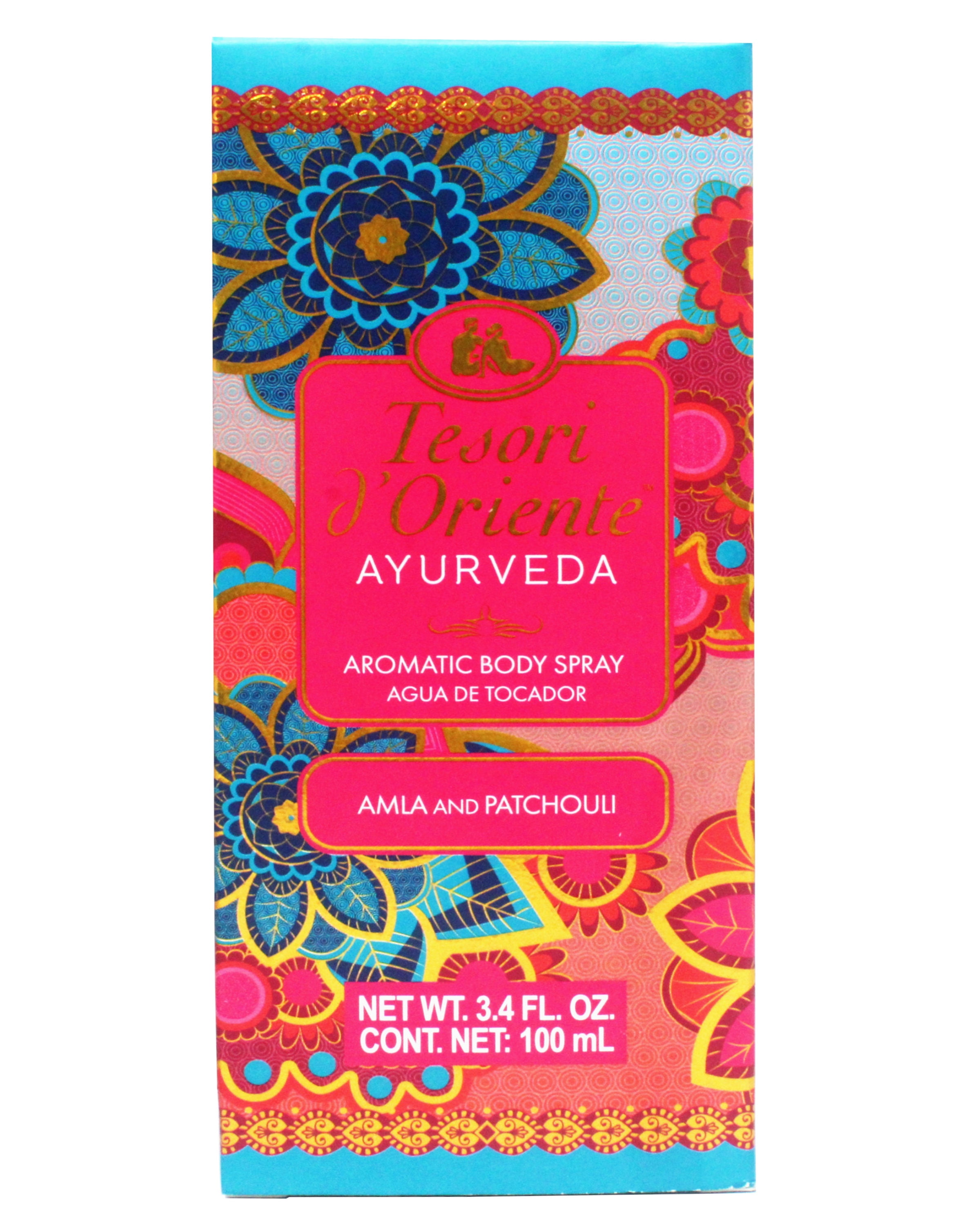 Tesori d'Oriente Ayurveda Aromatic Body Spray, Alma and Patchouli Scent ...