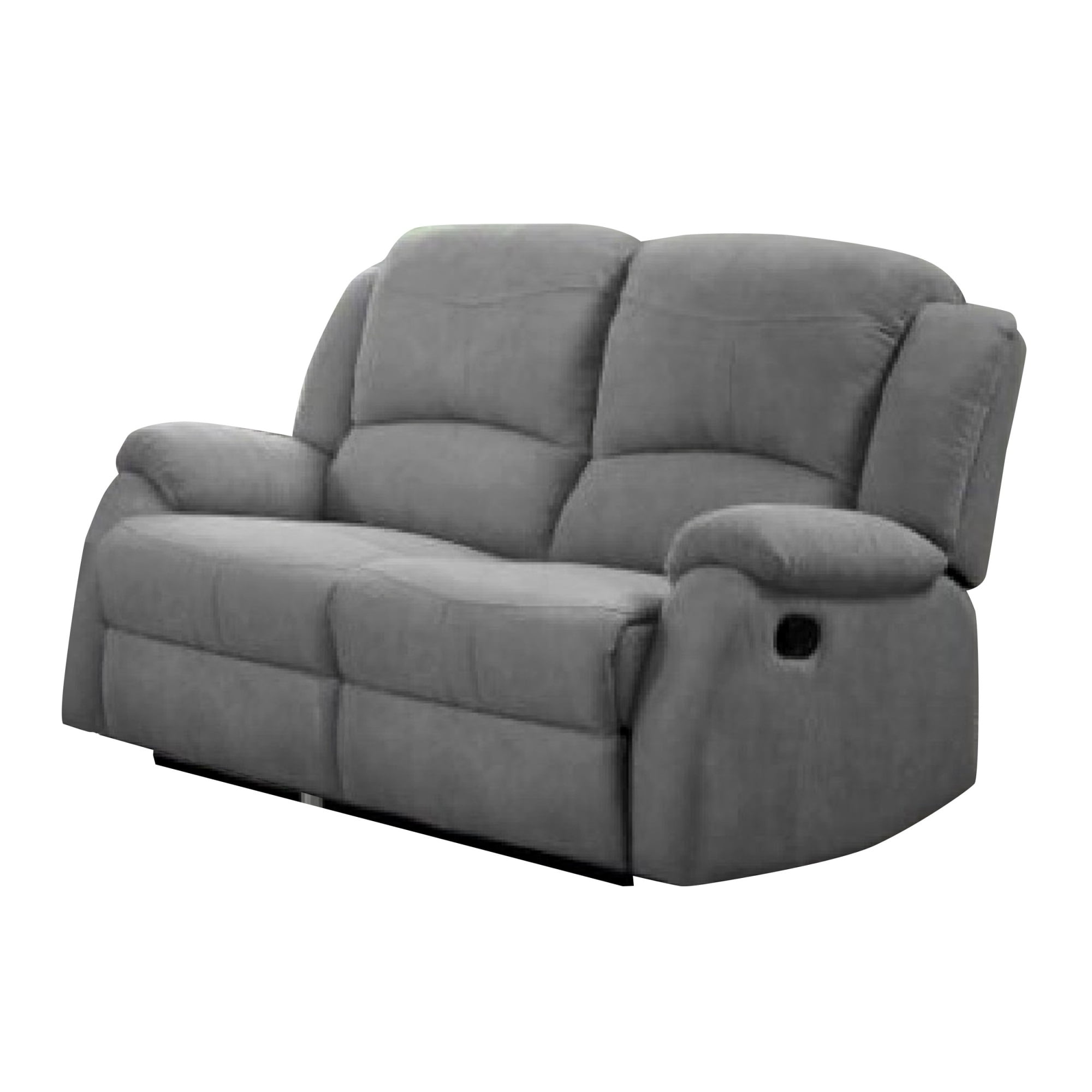 Tess 61 Inch Recliner Loveseat, Split Backrest, Pillow Arms, Gray ...