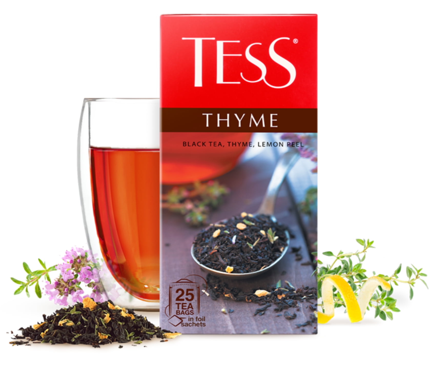 Tess Black Tea with Thyme and Lemon Zest 25 tea bags - Set of 2 ...