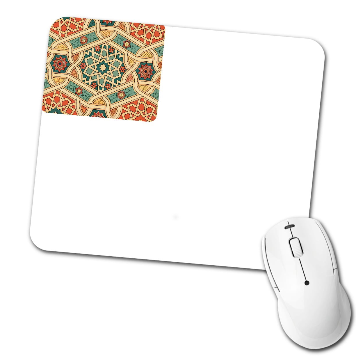 Tessellations Retro Geometric Pattern Mouse Pad Low Profile Gaming Mat ...