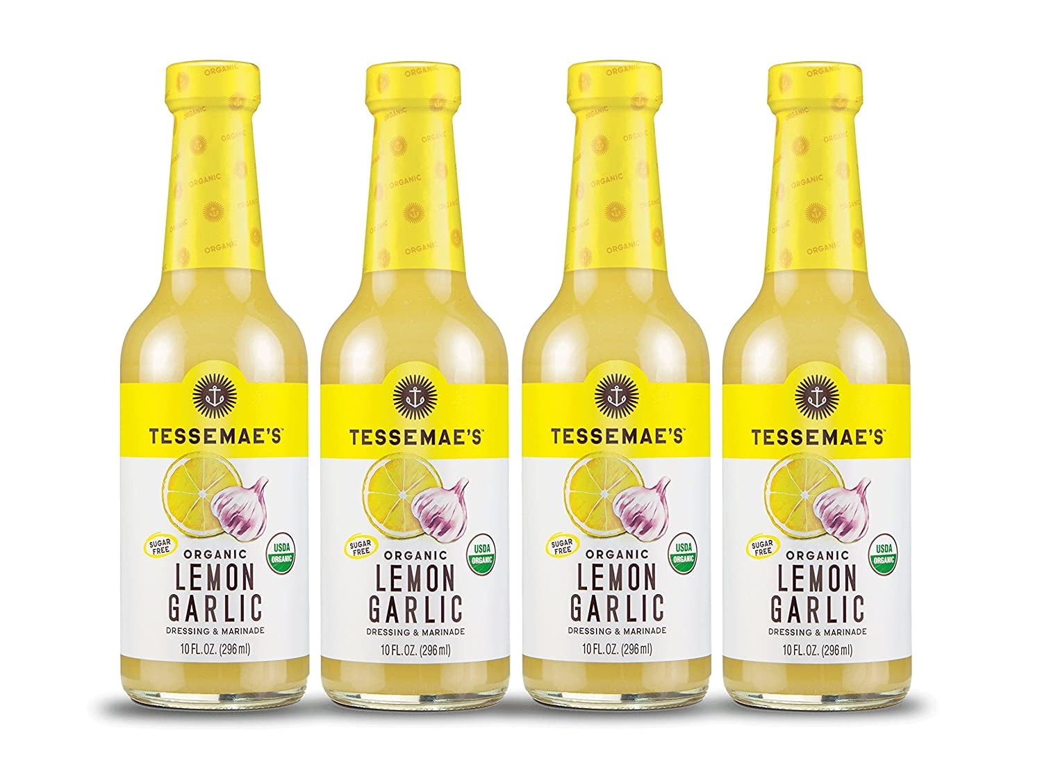 Tessemaes All Natural 4-Pack Salad Dressing (Lemon Garlic) - Walmart.com