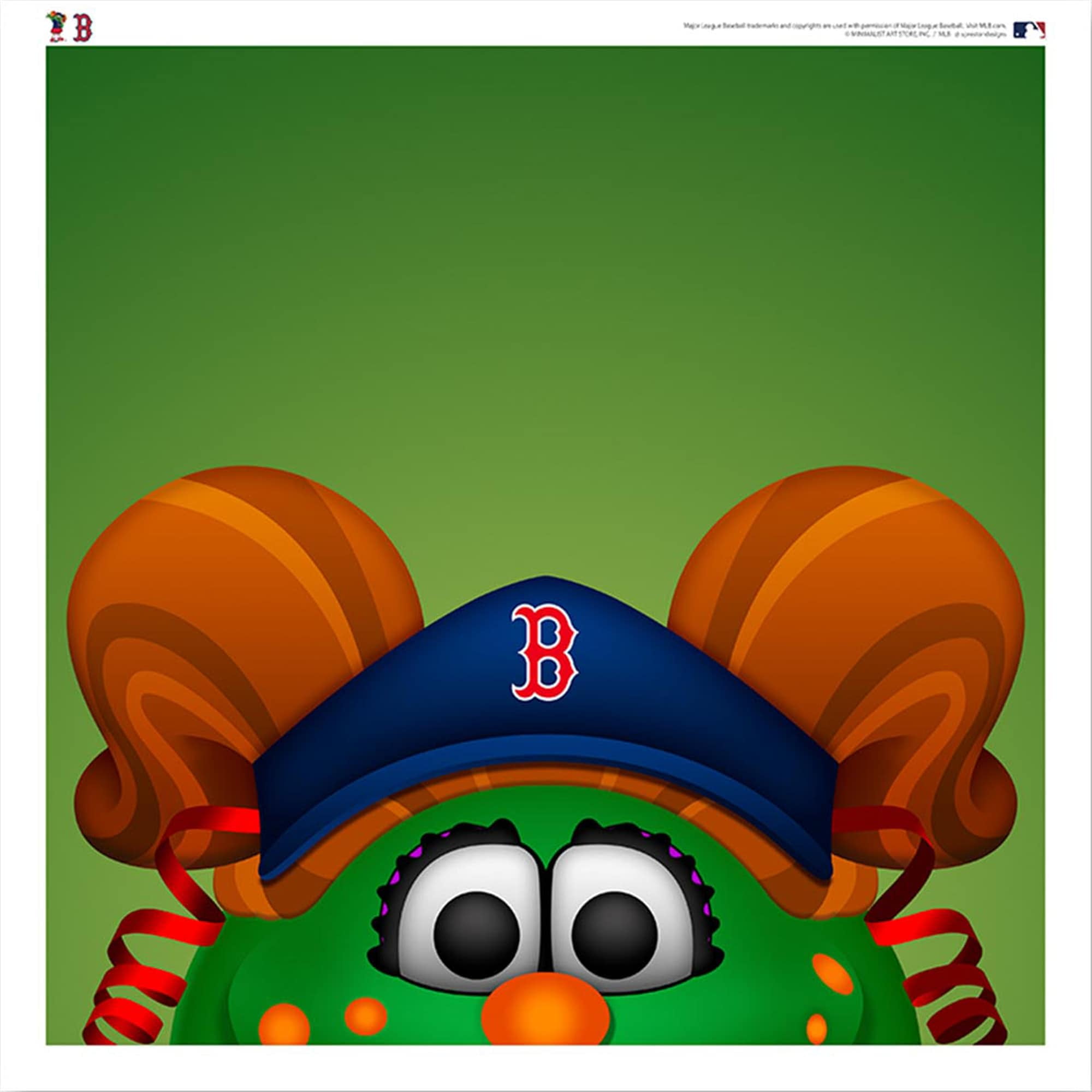 Tessie Boston Red Sox 12'' x 12'' Minimalist Mascot Poster Print ...