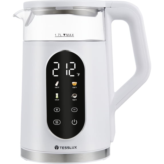 Tesslux Electric Kettle, 57.48oz/1500W Water Heater with Temperature ...