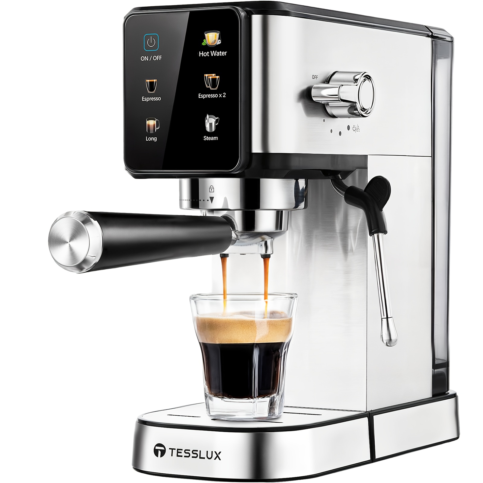 Tesslux Espresso Machine 20 Bar, Dual Boiler Coffee Maker With Touch ...