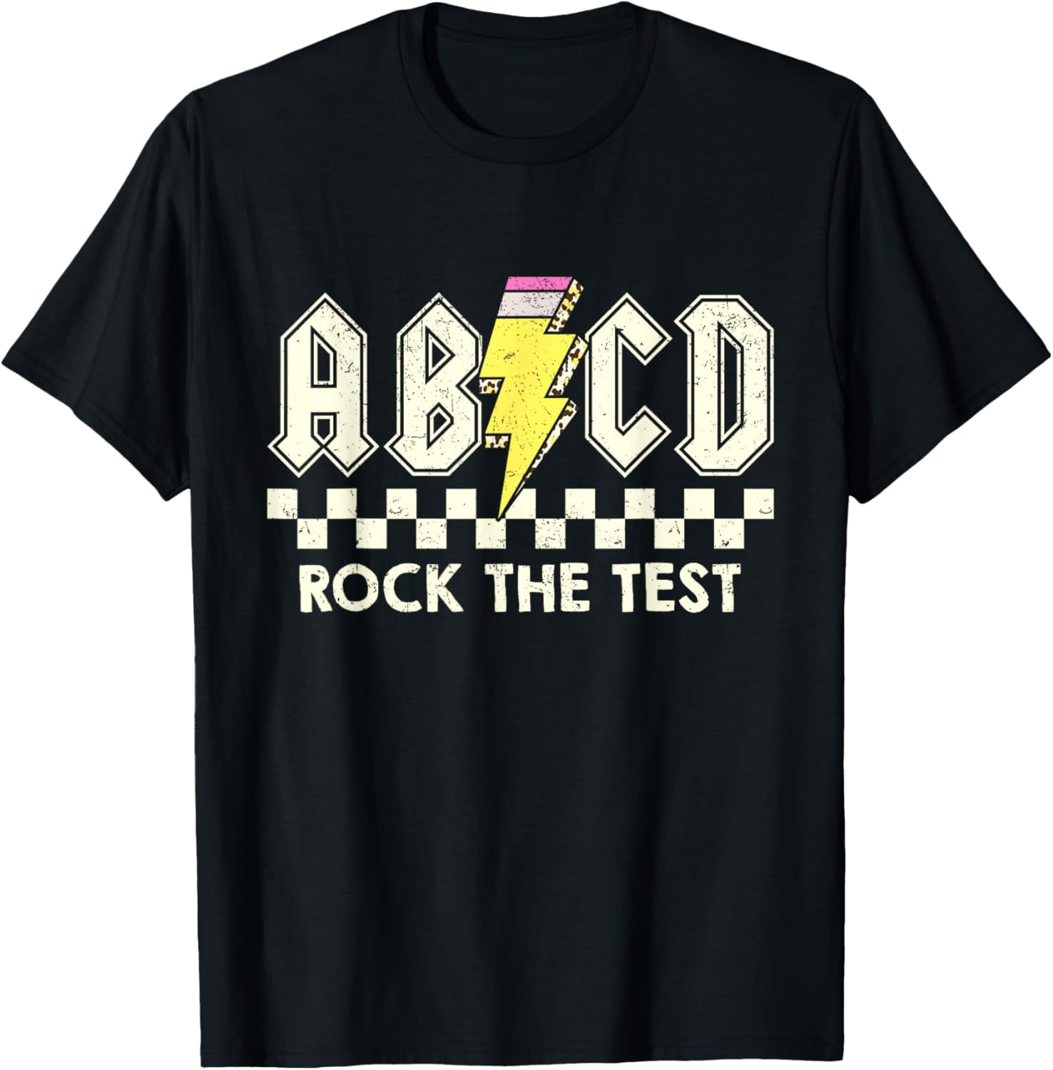 Test Day Teacher Student Testing Day ABCD Rock The Test T-Shirt ...