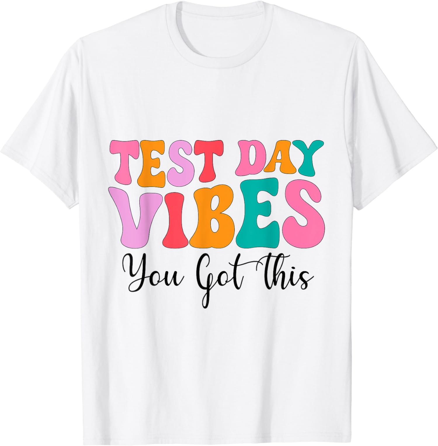 Test Day Vibes Groovy Testing Day Teacher Student Women Kids T-Shirt ...