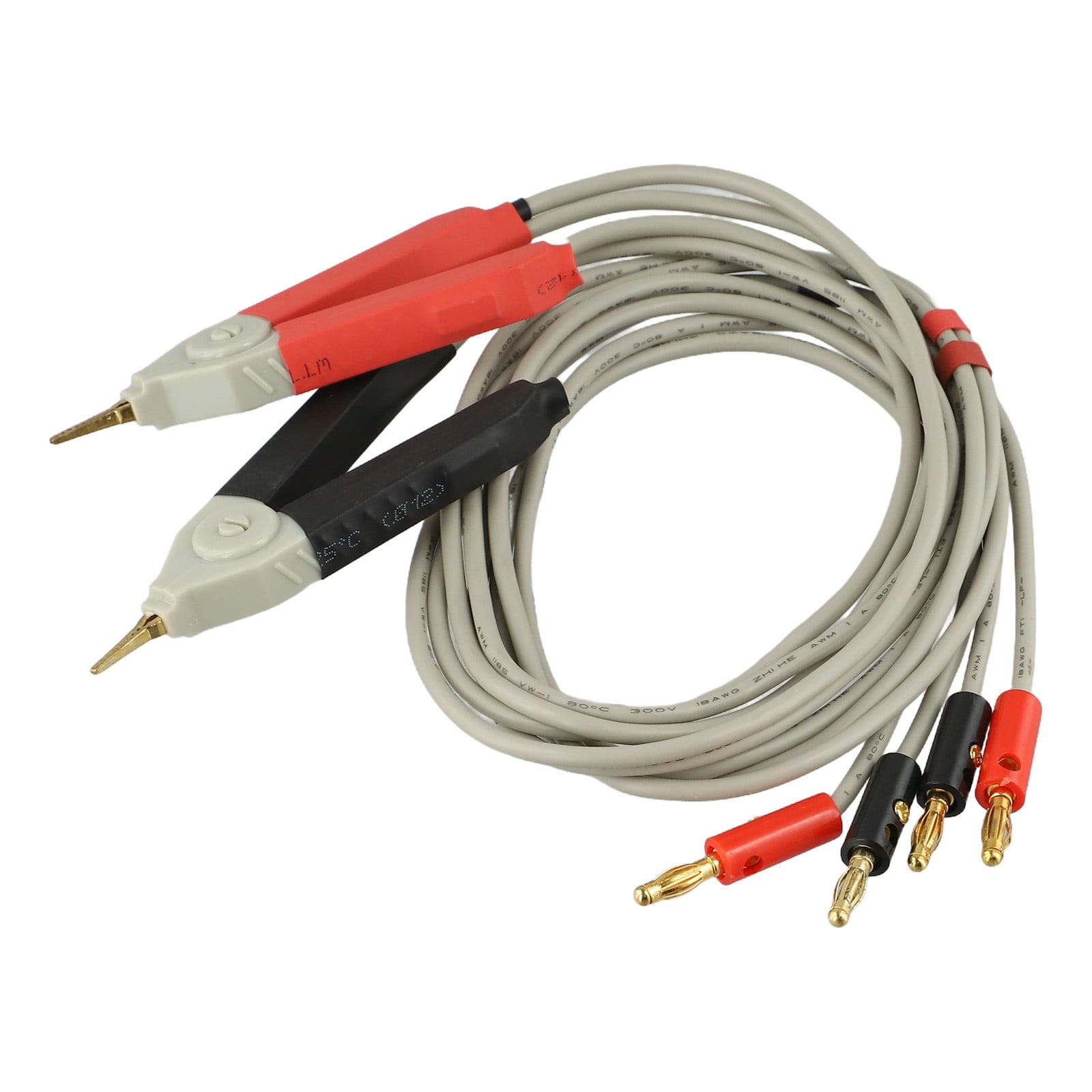 Test Leads Long Distance Test Cable Terminal Wires with Kelvin Clip and ...
