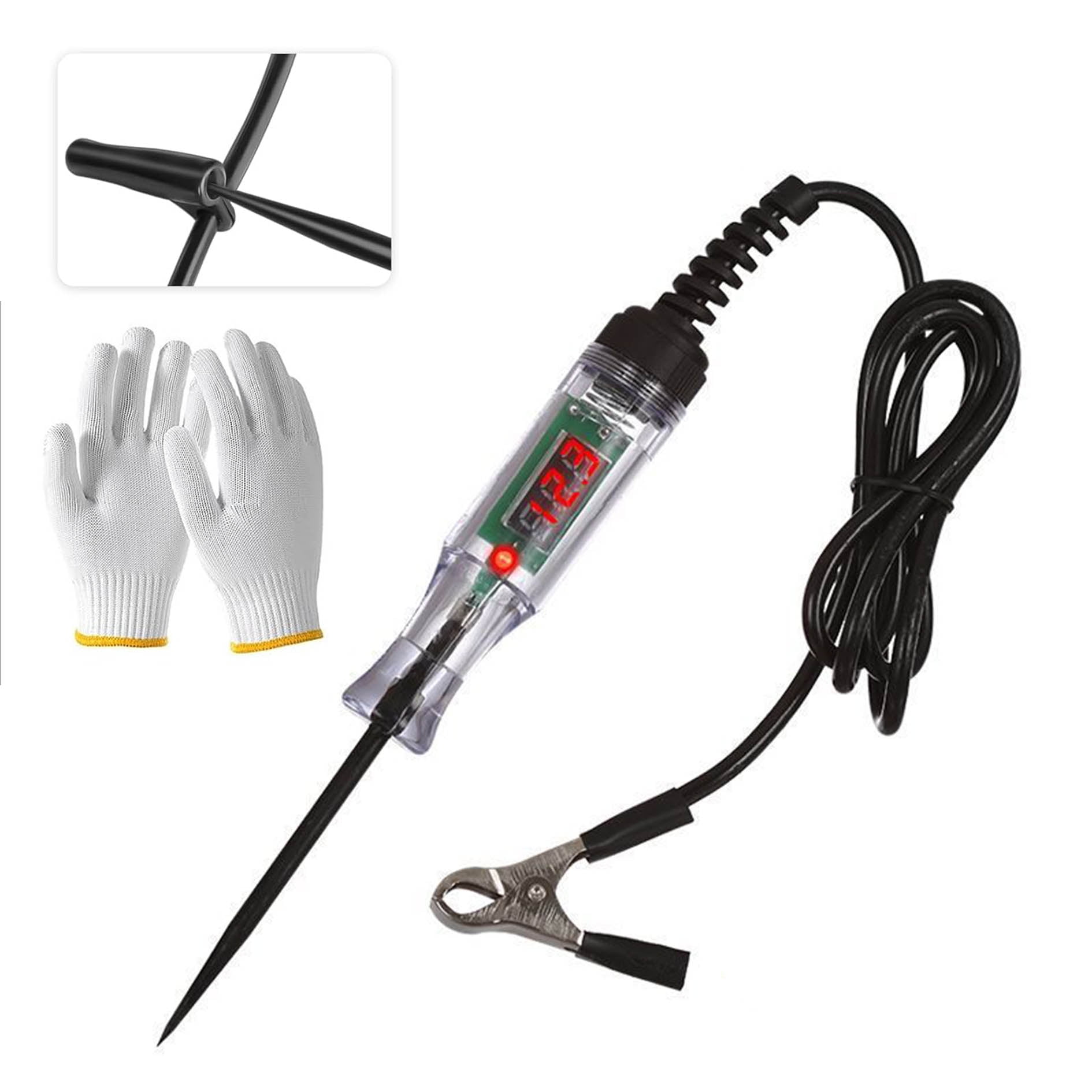 Test Light Automotive 5-90V Digital LED Light Tester with Voltage ...