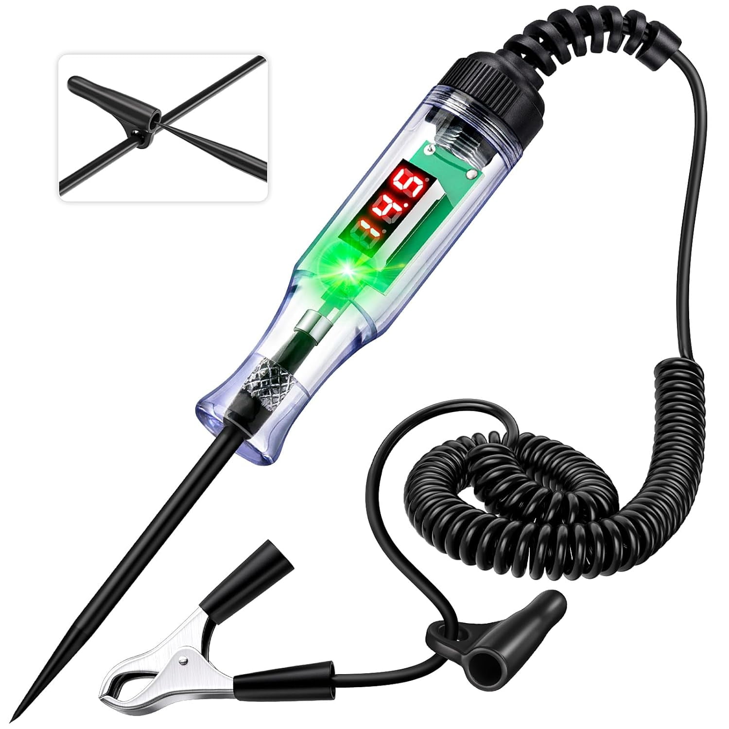Test Light Automotive 5-90V Digital LED Light Tester with Voltage ...