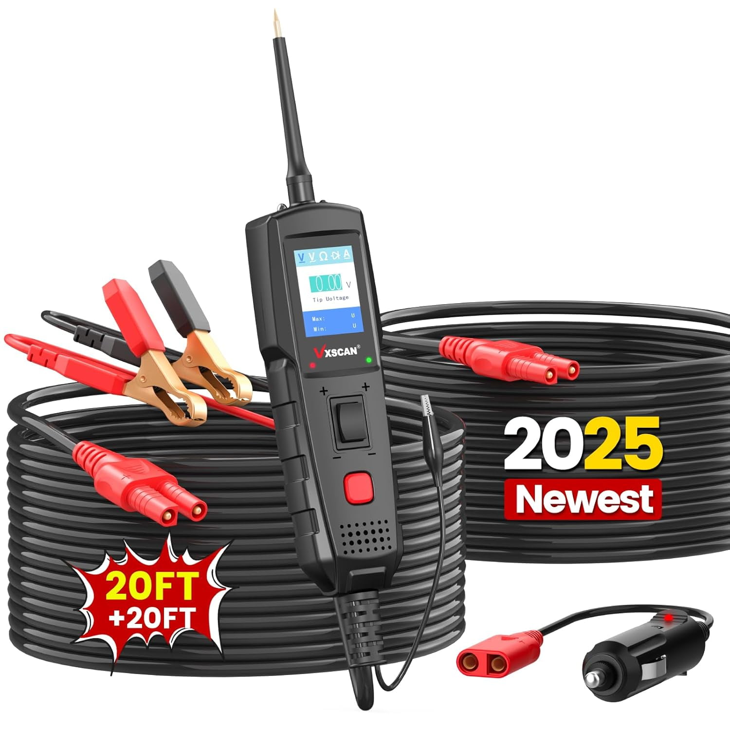 Test Light Automotive Circuit Tester with 20FT Extension Cord, Power ...