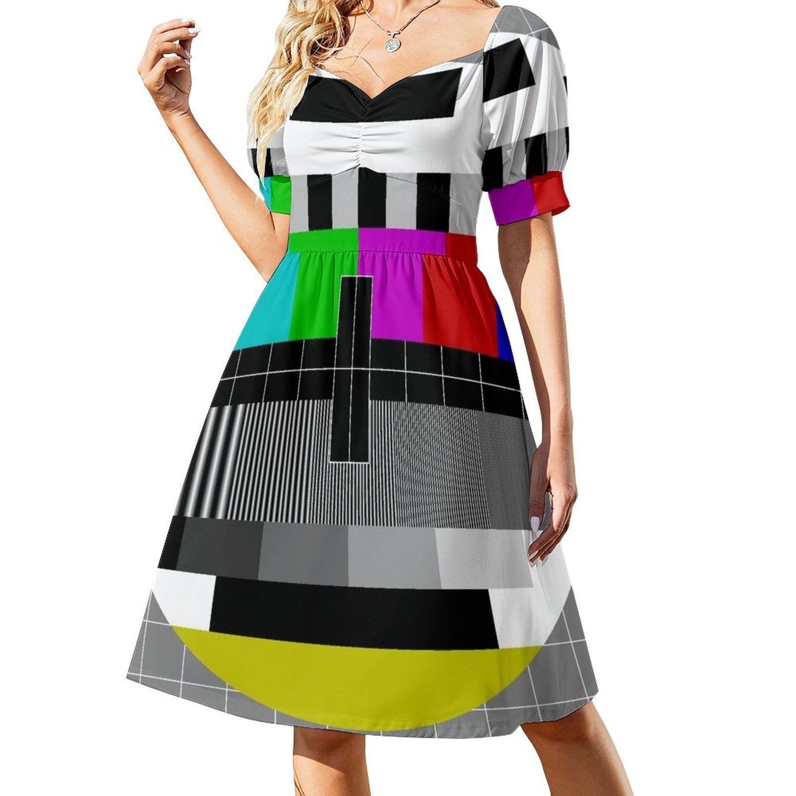 Test Pattern Sleeveless Dress dress for women summer luxury evening ...
