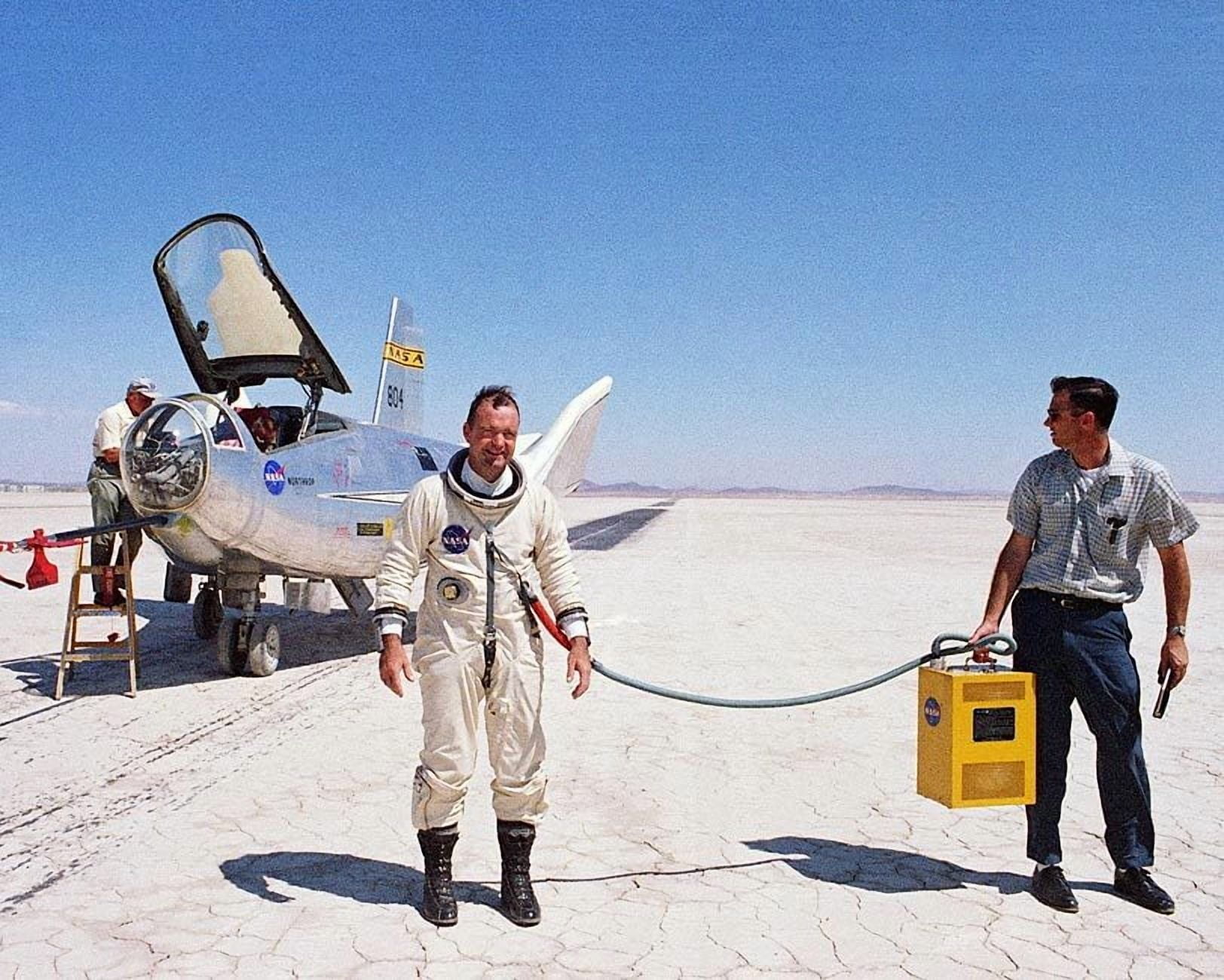 Test Pilot Bill Dana with HL-10 - 24x36 Inch Glossy Laminated Aviation ...