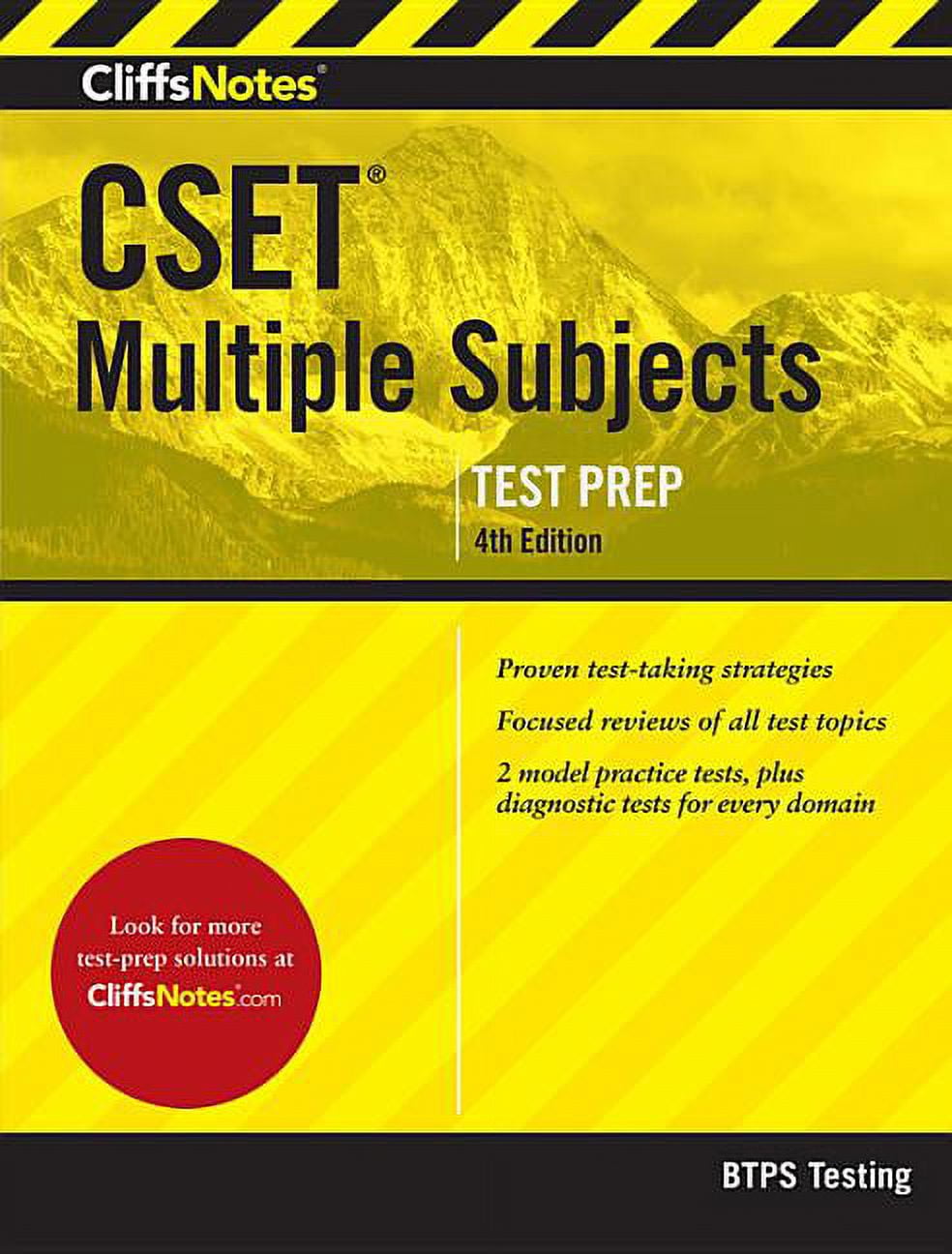 Test Prep Cliffsnotes CSET Multiple Subjects: 4th Edition (Revised ...