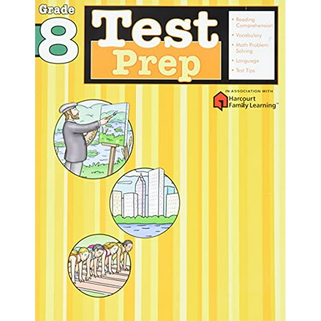 Pre-Owned Test Prep: Grade 8 (Flash Kids Harcourt Family Learning ...