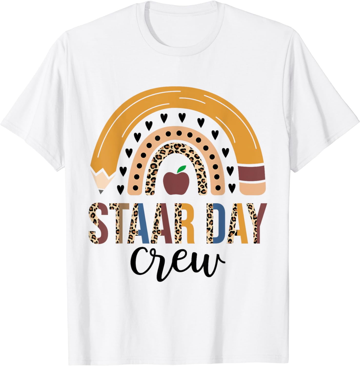 Test STAAR Day Crew Mode On Teacher Testing Rainbow T-Shirt - Walmart.com